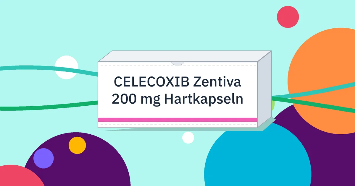 Symbolbild: Packung mit der Aufschrift CELECOXIB Zentiva 200 mg Hartkapseln (PZN 10542133) – Verfügbarkeit und Bezug in Apotheken in Frankfurt am Main