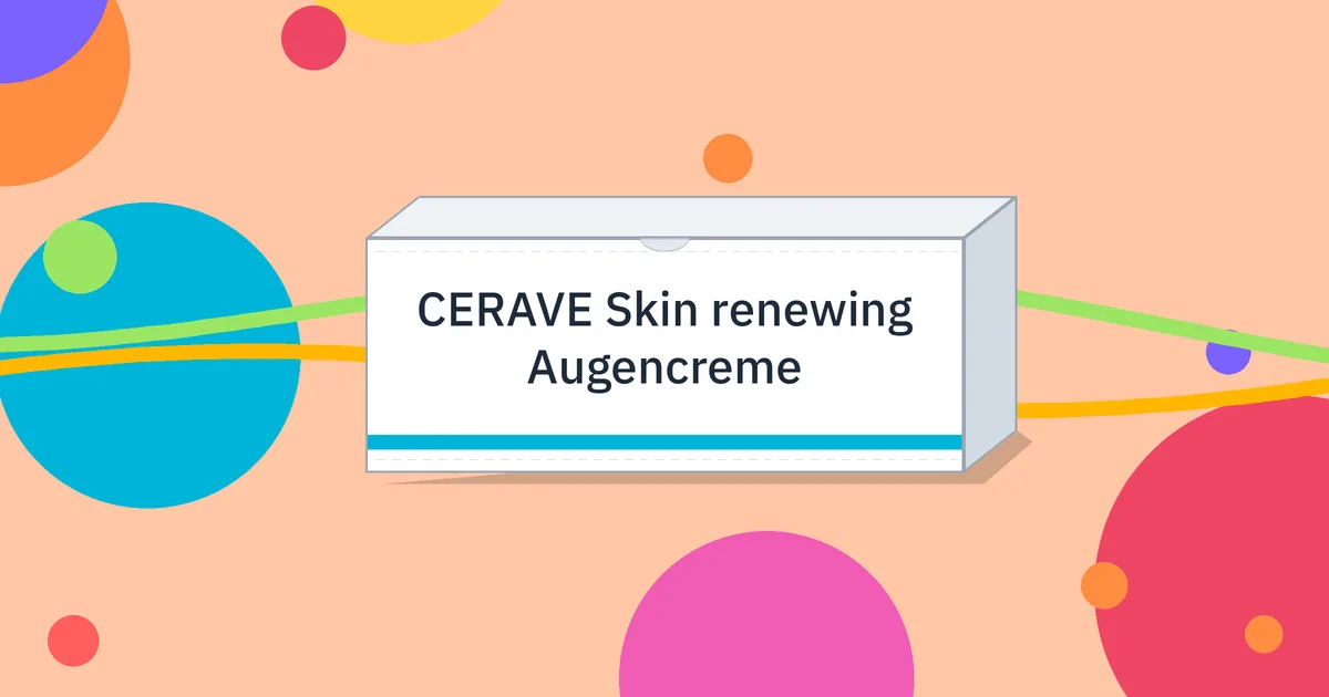 Symbolbild: Packung mit der Aufschrift CERAVE Skin renewing Augencreme (PZN 19993363) – Verfügbarkeit und Bezug in Apotheken in Frankfurt am Main