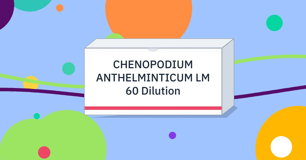 Symbolbild: Packung mit der Aufschrift CHENOPODIUM ANTHELMINTICUM LM 60 Dilution (PZN 13441088) – Verfügbarkeit und Bezug in Apotheken in Frankfurt am Main