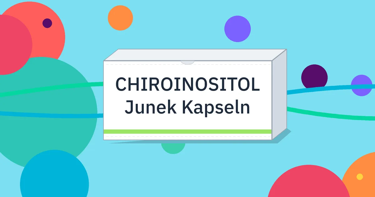 Symbolbild: Packung mit der Aufschrift CHIROINOSITOL Junek Kapseln (PZN 20126542) – Verfügbarkeit und Bezug in Apotheken in Frankfurt am Main
