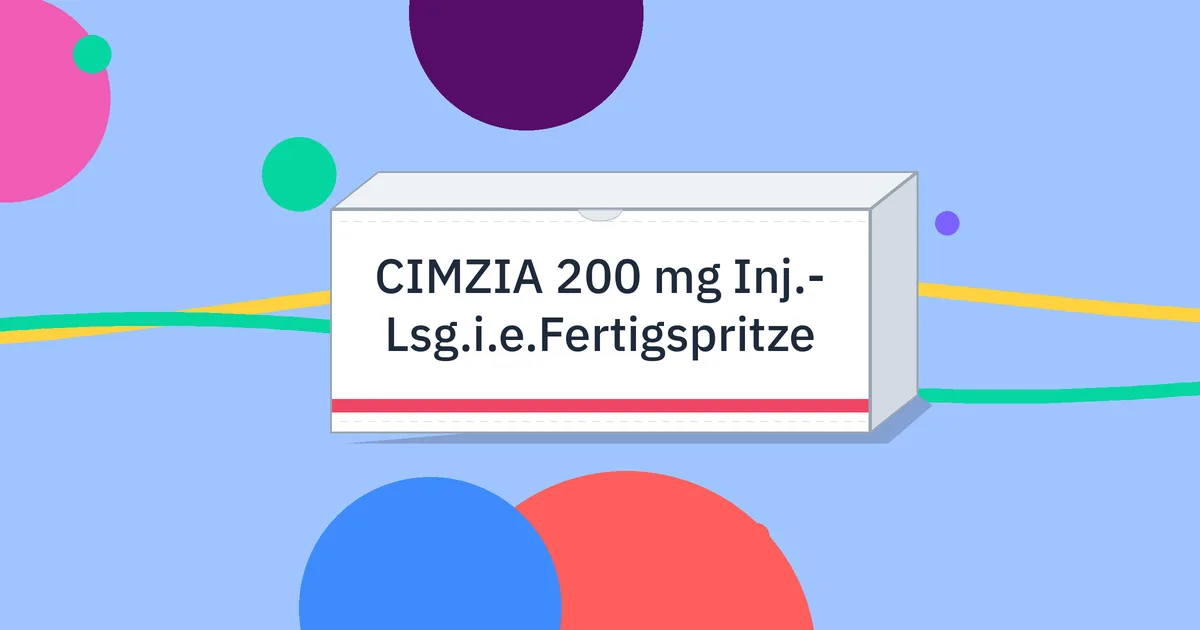 Symbolbild: Packung mit der Aufschrift CIMZIA 200 mg Inj.-Lsg.i.e.Fertigspritze (PZN 20385189) – Verfügbarkeit und Bezug in Apotheken in Frankfurt am Main