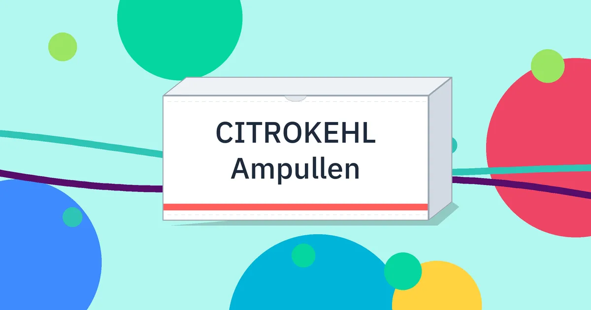 Symbolbild: Packung mit der Aufschrift CITROKEHL Ampullen (PZN 03346638) – Verfügbarkeit und Bezug in Apotheken in Frankfurt am Main