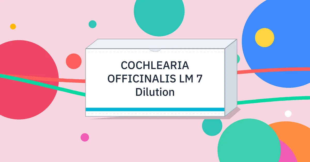 Symbolbild: Packung mit der Aufschrift COCHLEARIA OFFICINALIS LM 7 Dilution (PZN 12829413) – Verfügbarkeit und Bezug in Apotheken in Frankfurt am Main