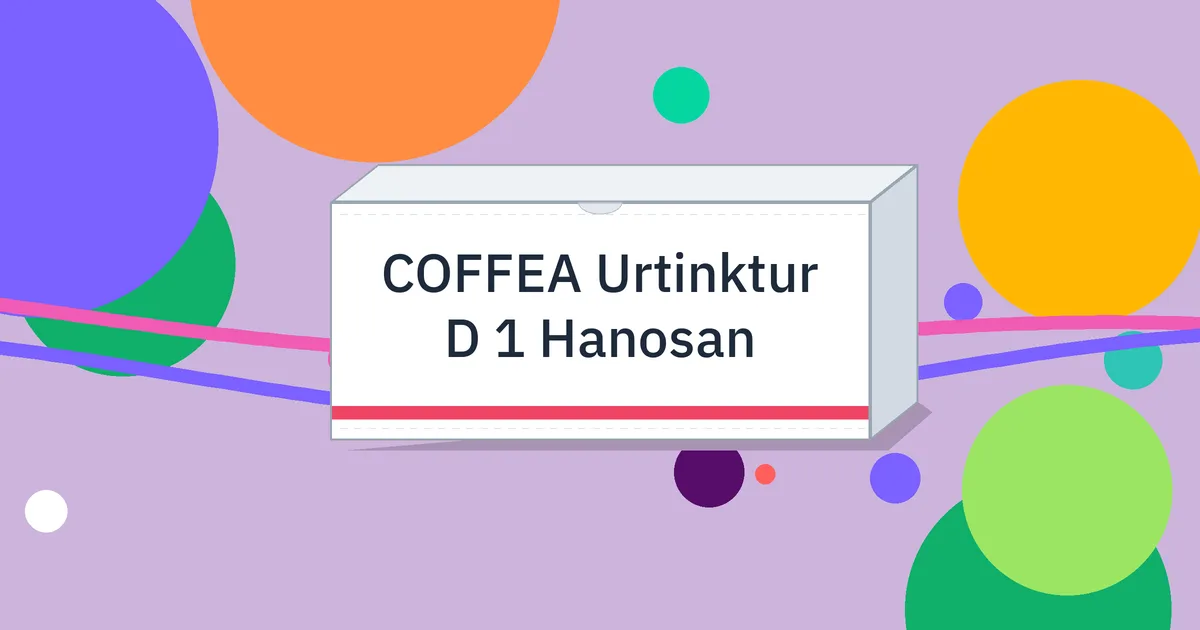 Symbolbild: Packung mit der Aufschrift COFFEA Urtinktur D 1 Hanosan (PZN 07431341) – Verfügbarkeit und Bezug in Apotheken in Frankfurt am Main