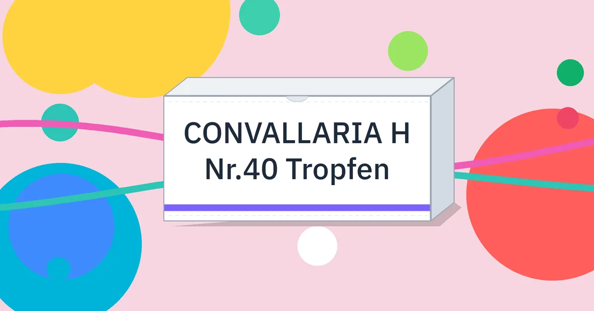 Symbolbild: Packung mit der Aufschrift CONVALLARIA H Nr.40 Tropfen (PZN 01009693) – Verfügbarkeit und Bezug in Apotheken in Frankfurt am Main