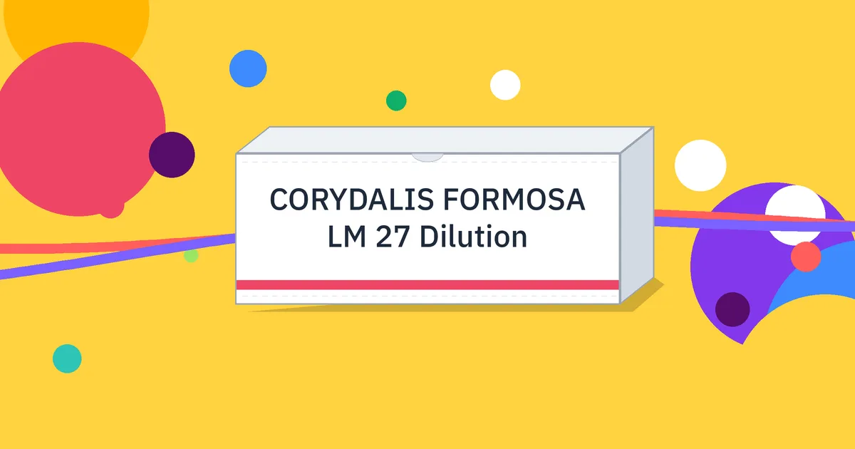 Symbolbild: Packung mit der Aufschrift CORYDALIS FORMOSA LM 27 Dilution (PZN 13454168) – Verfügbarkeit und Bezug in Apotheken in Frankfurt am Main