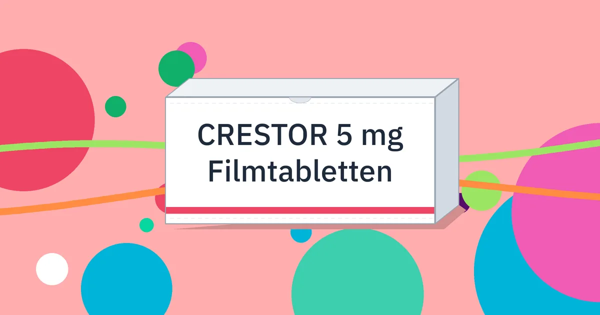 Symbolbild: Packung mit der Aufschrift CRESTOR 5 mg Filmtabletten (PZN 10100547) – Verfügbarkeit und Bezug in Apotheken in Frankfurt am Main