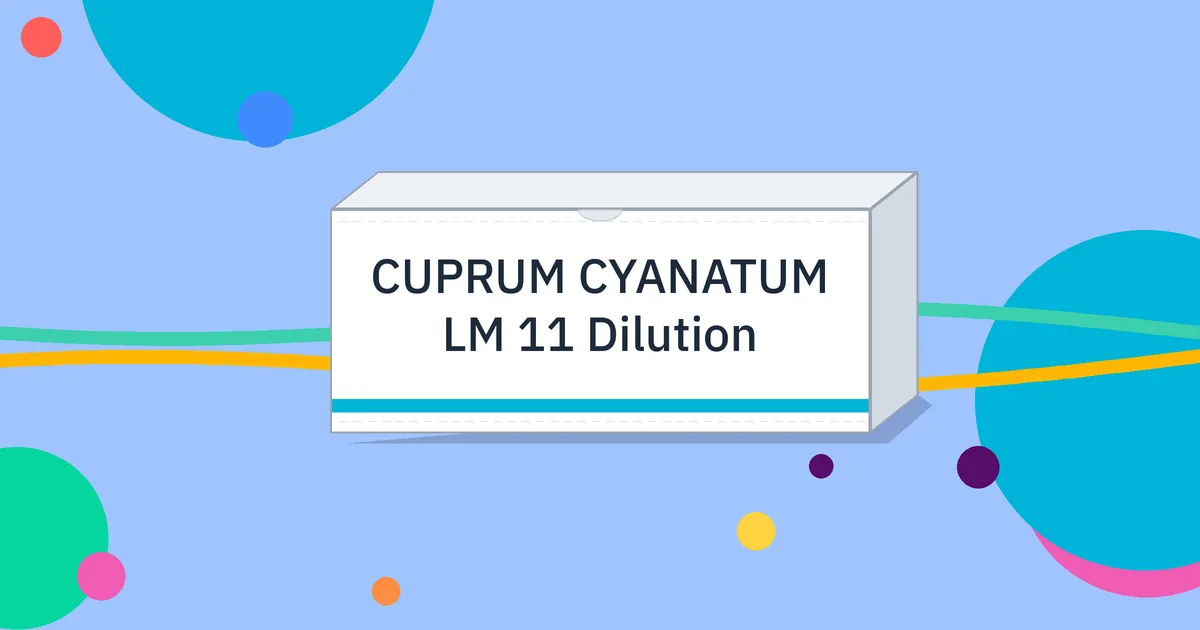Symbolbild: Packung mit der Aufschrift CUPRUM CYANATUM LM 11 Dilution (PZN 13458166) – Verfügbarkeit und Bezug in Apotheken in Frankfurt am Main