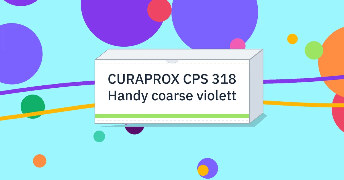 Symbolbild: Packung mit der Aufschrift CURAPROX CPS 318 Handy coarse violett (PZN 05014165) – Verfügbarkeit und Bezug in Apotheken in Frankfurt am Main
