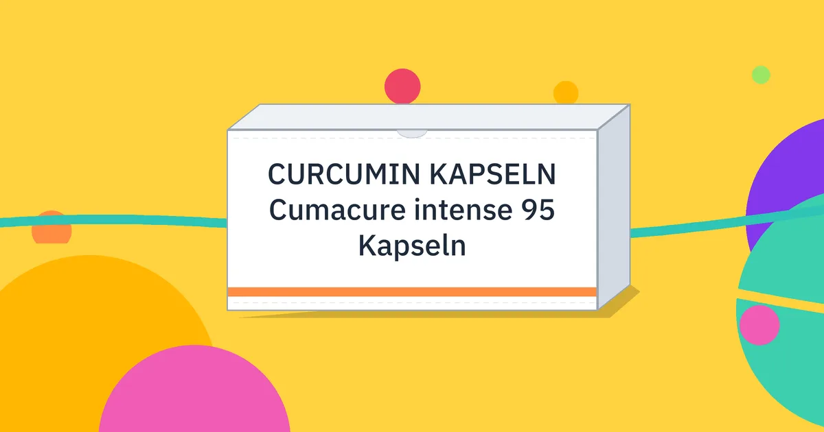 Symbolbild: Packung mit der Aufschrift CURCUMIN KAPSELN Cumacure intense 95 Kapseln (PZN 18701909) – Verfügbarkeit und Bezug in Apotheken in Frankfurt am Main
