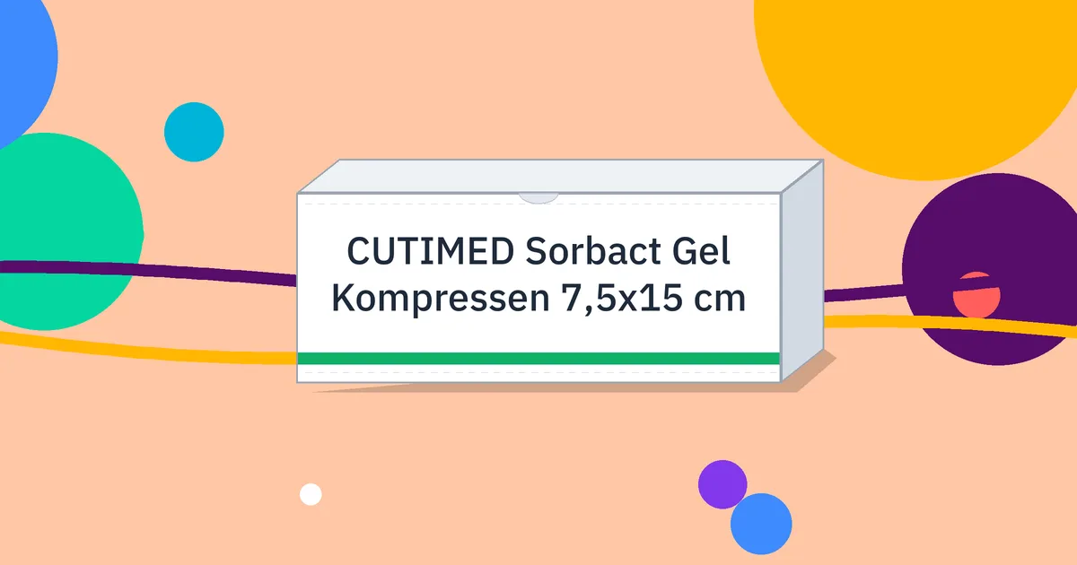 Symbolbild: Packung mit der Aufschrift CUTIMED Sorbact Gel Kompressen 7,5x15 cm (PZN 13907345) – Verfügbarkeit und Bezug in Apotheken in Frankfurt am Main