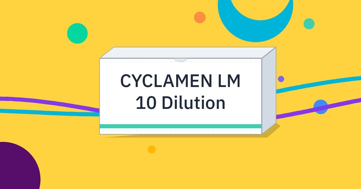Symbolbild: Packung mit der Aufschrift CYCLAMEN LM 10 Dilution (PZN 12840395) – Verfügbarkeit und Bezug in Apotheken in Frankfurt am Main