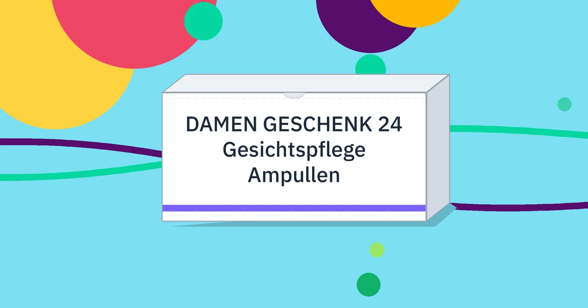 Symbolbild: Packung mit der Aufschrift DAMEN GESCHENK 24 Gesichtspflege Ampullen (PZN 19289606) – Verfügbarkeit und Bezug in Apotheken in Frankfurt am Main
