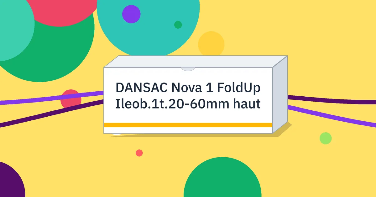 Symbolbild: Packung mit der Aufschrift DANSAC Nova 1 FoldUp Ileob.1t.20-60mm haut (PZN 04144204) – Verfügbarkeit und Bezug in Apotheken in Frankfurt am Main