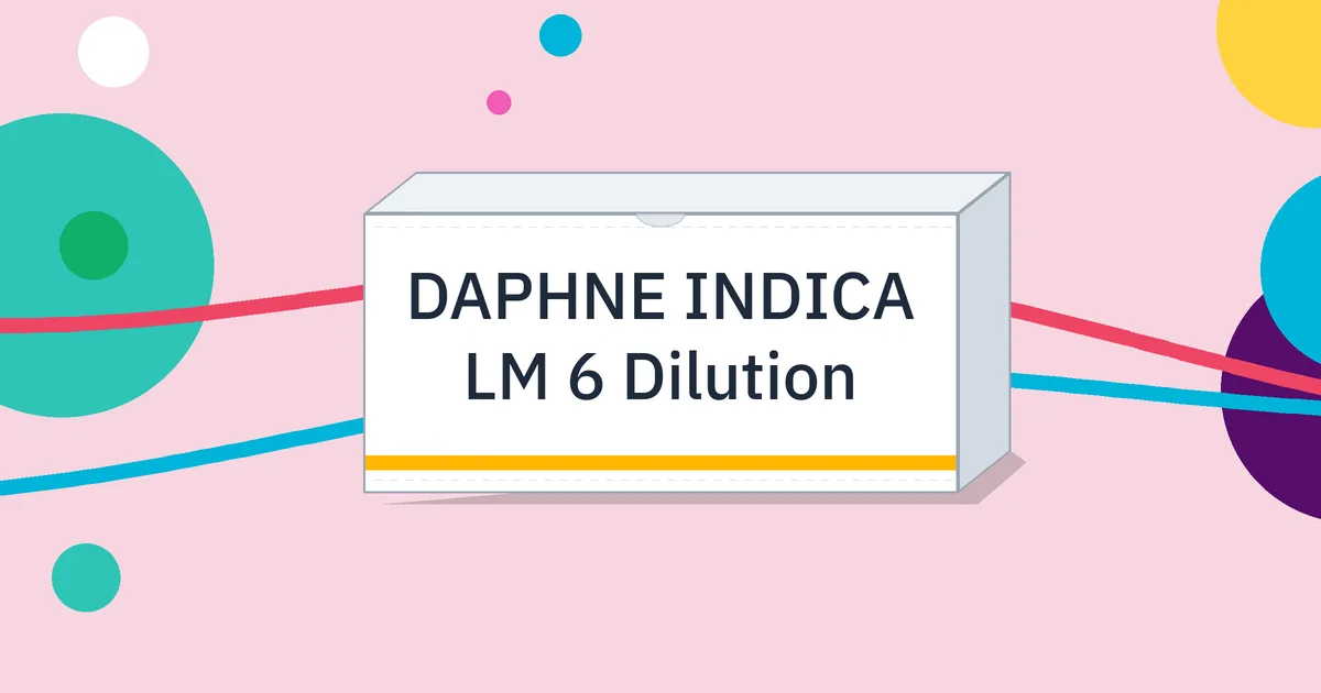 Symbolbild: Packung mit der Aufschrift DAPHNE INDICA LM 6 Dilution (PZN 13461406) – Verfügbarkeit und Bezug in Apotheken in Frankfurt am Main