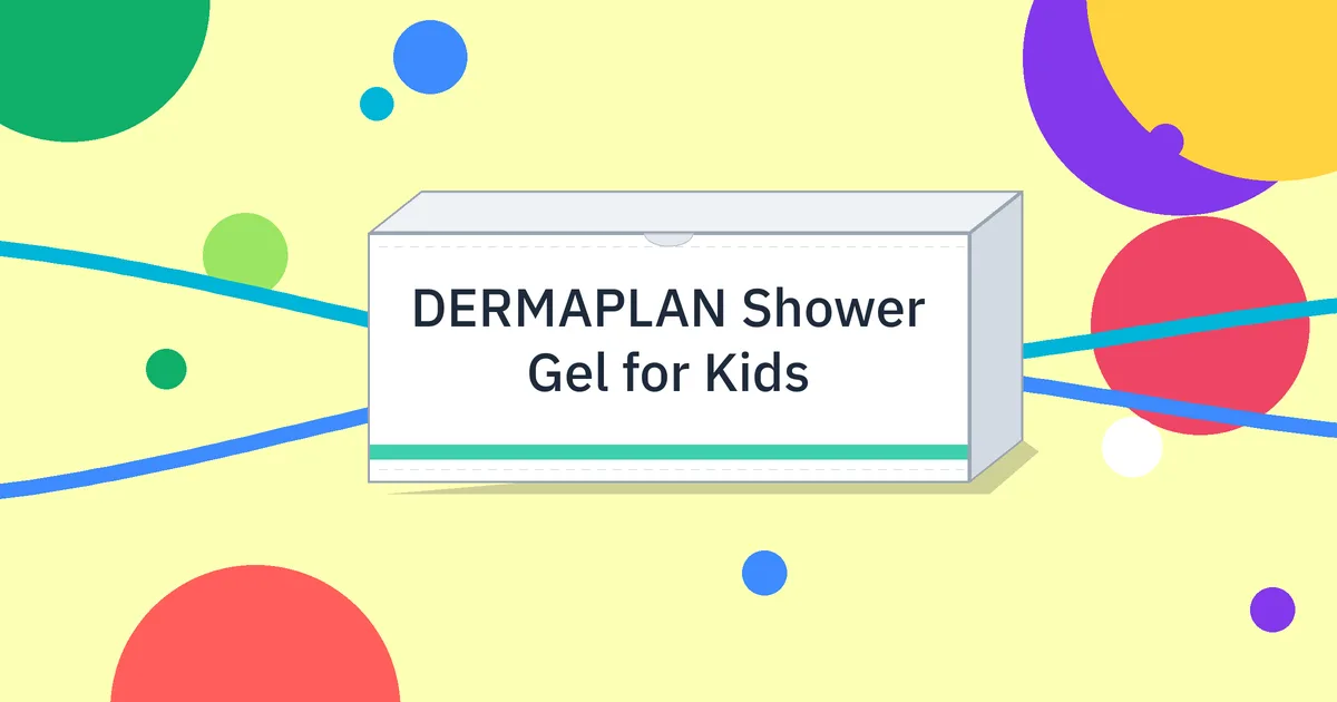 Symbolbild: Packung mit der Aufschrift DERMAPLAN Shower Gel for Kids (PZN 15583993) – Verfügbarkeit und Bezug in Apotheken in Frankfurt am Main