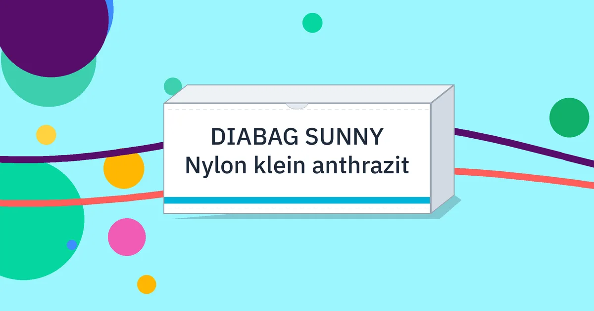 Symbolbild: Packung mit der Aufschrift DIABAG SUNNY Nylon klein anthrazit (PZN 12408858) – Verfügbarkeit und Bezug in Apotheken in Frankfurt am Main