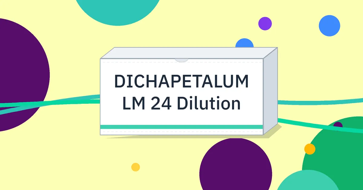 Symbolbild: Packung mit der Aufschrift DICHAPETALUM LM 24 Dilution (PZN 13464385) – Verfügbarkeit und Bezug in Apotheken in Frankfurt am Main