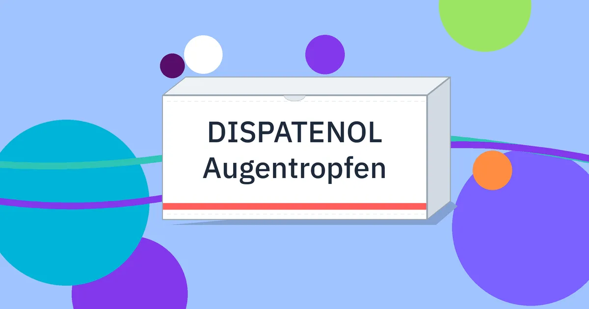 Symbolbild: Packung mit der Aufschrift DISPATENOL Augentropfen (PZN 03756170) – Verfügbarkeit und Bezug in Apotheken in Frankfurt am Main
