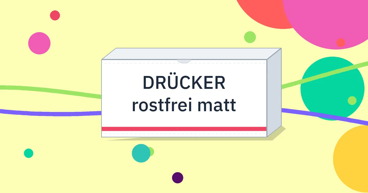 Symbolbild: Packung mit der Aufschrift DRÜCKER rostfrei matt (PZN 02174632) – Verfügbarkeit und Bezug in Apotheken in Frankfurt am Main