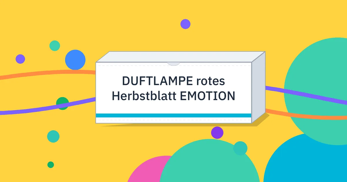 Symbolbild: Packung mit der Aufschrift DUFTLAMPE rotes Herbstblatt EMOTION (PZN 18297503) – Verfügbarkeit und Bezug in Apotheken in Frankfurt am Main