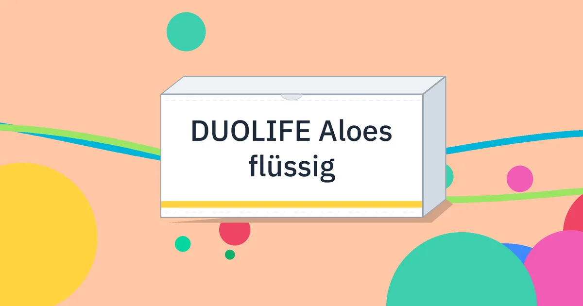 Symbolbild: Packung mit der Aufschrift DUOLIFE Aloes flüssig (PZN 16613472) – Verfügbarkeit und Bezug in Apotheken in Frankfurt am Main