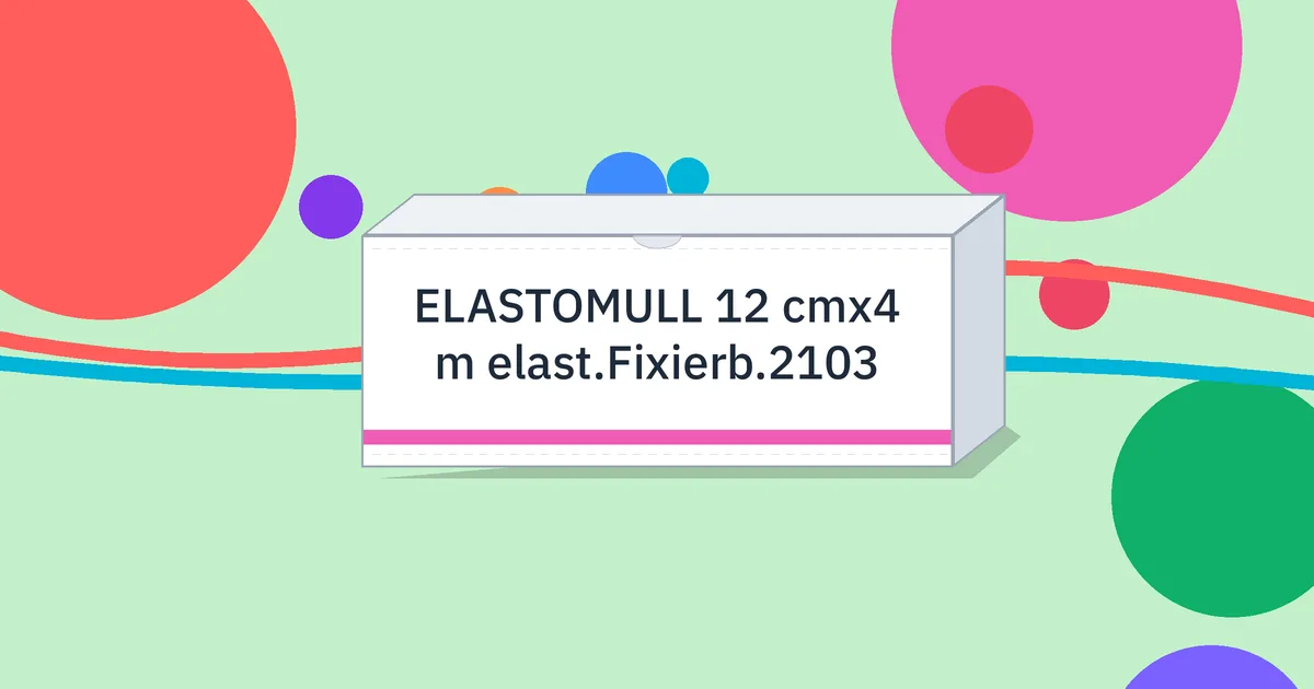 Symbolbild: Packung mit der Aufschrift ELASTOMULL 12 cmx4 m elast.Fixierb.2103 (PZN 17451617) – Verfügbarkeit und Bezug in Apotheken in Frankfurt am Main