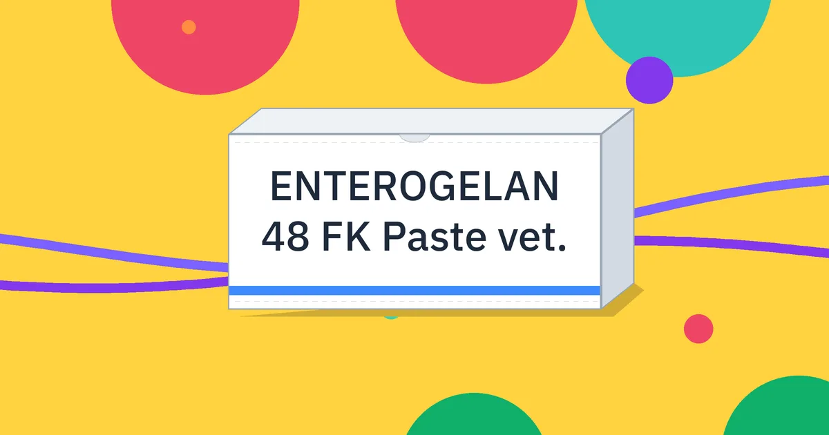 Symbolbild: Packung mit der Aufschrift ENTEROGELAN 48 FK Paste vet. (PZN 05355328) – Verfügbarkeit und Bezug in Apotheken in Frankfurt am Main