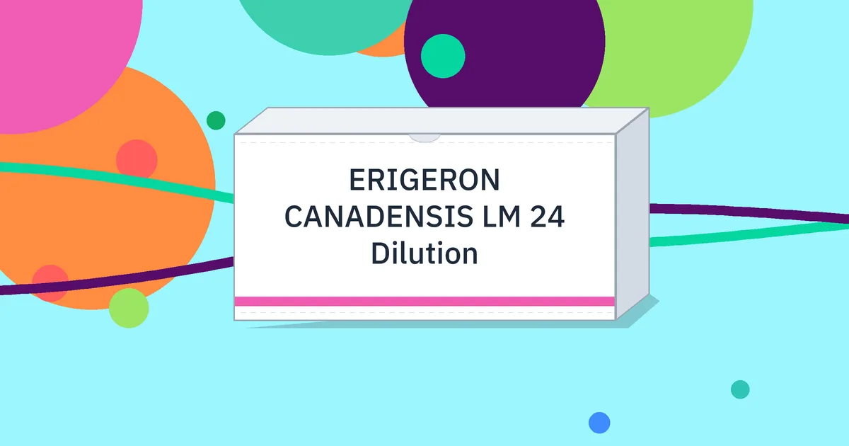 Symbolbild: Packung mit der Aufschrift ERIGERON CANADENSIS LM 24 Dilution (PZN 13478275) – Verfügbarkeit und Bezug in Apotheken in Frankfurt am Main