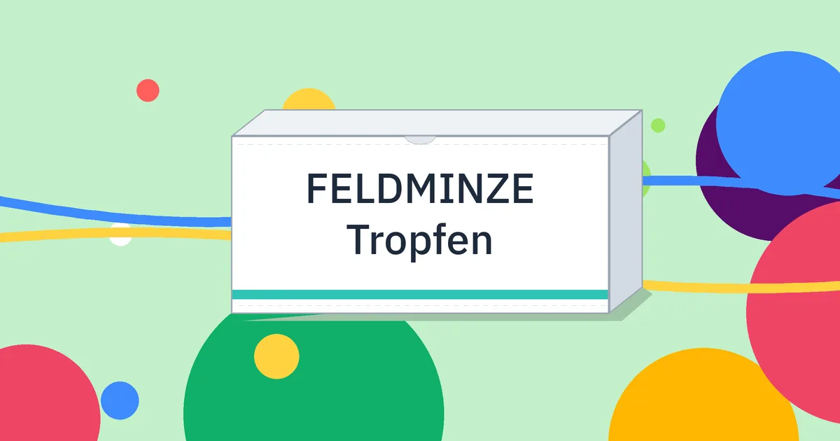 Symbolbild: Packung mit der Aufschrift FELDMINZE Tropfen (PZN 19141306) – Verfügbarkeit und Bezug in Apotheken in Frankfurt am Main