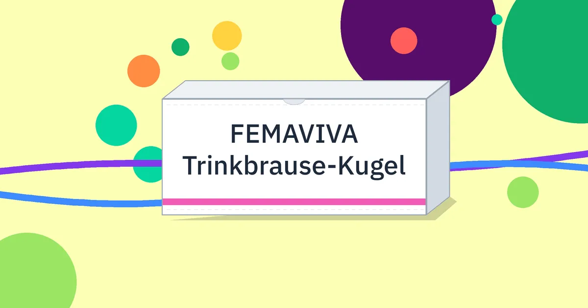 Symbolbild: Packung mit der Aufschrift FEMAVIVA Trinkbrause-Kugel (PZN 18728908) – Verfügbarkeit und Bezug in Apotheken in Frankfurt am Main