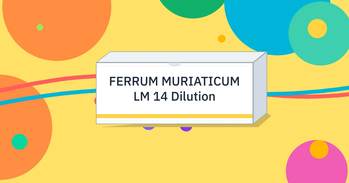 Symbolbild: Packung mit der Aufschrift FERRUM MURIATICUM LM 14 Dilution (PZN 12850755) – Verfügbarkeit und Bezug in Apotheken in Frankfurt am Main