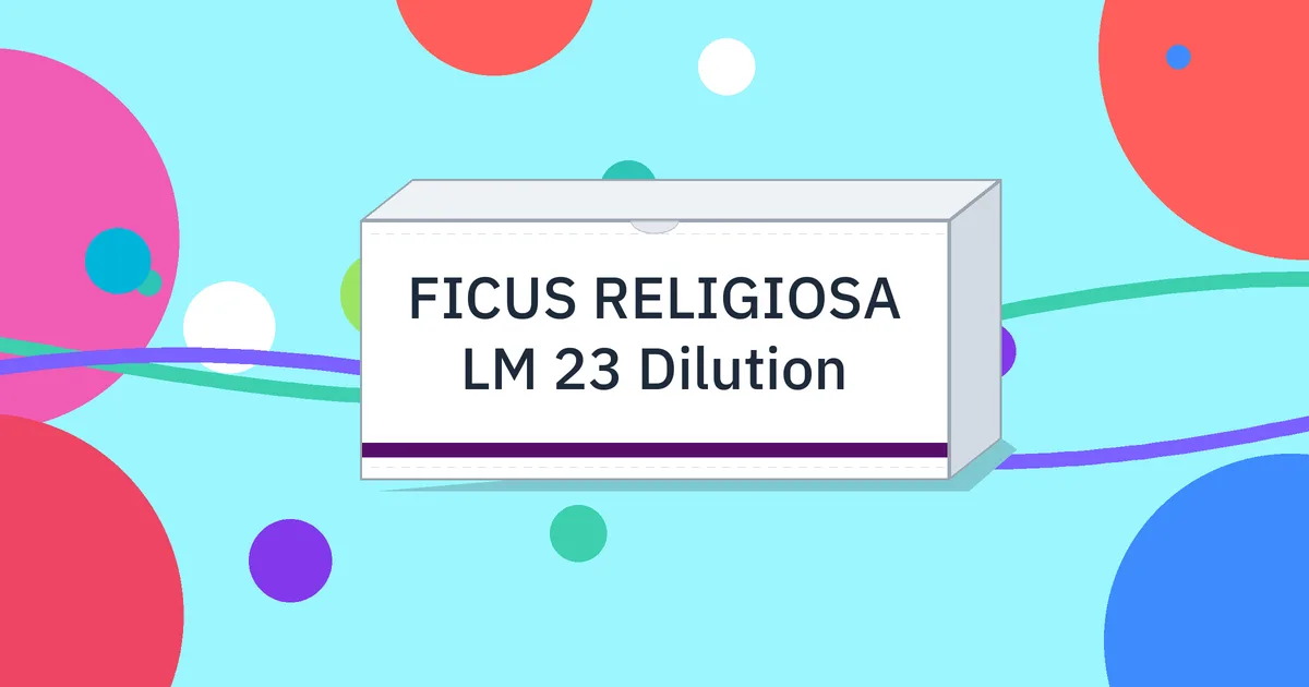 Symbolbild: Packung mit der Aufschrift FICUS RELIGIOSA LM 23 Dilution (PZN 12854090) – Verfügbarkeit und Bezug in Apotheken in Frankfurt am Main