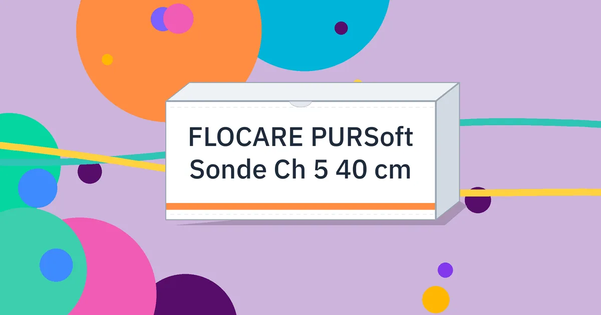Symbolbild: Packung mit der Aufschrift FLOCARE PURSoft Sonde Ch 5 40 cm (PZN 11289446) – Verfügbarkeit und Bezug in Apotheken in Frankfurt am Main
