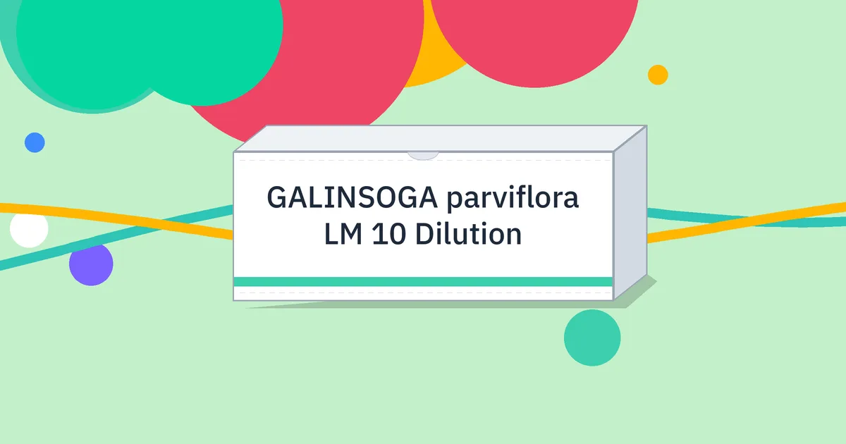 Symbolbild: Packung mit der Aufschrift GALINSOGA parviflora LM 10 Dilution (PZN 13496652) – Verfügbarkeit und Bezug in Apotheken in Frankfurt am Main
