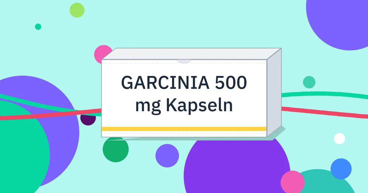 Symbolbild: Packung mit der Aufschrift GARCINIA 500 mg Kapseln (PZN 17178825) – Verfügbarkeit und Bezug in Apotheken in Frankfurt am Main