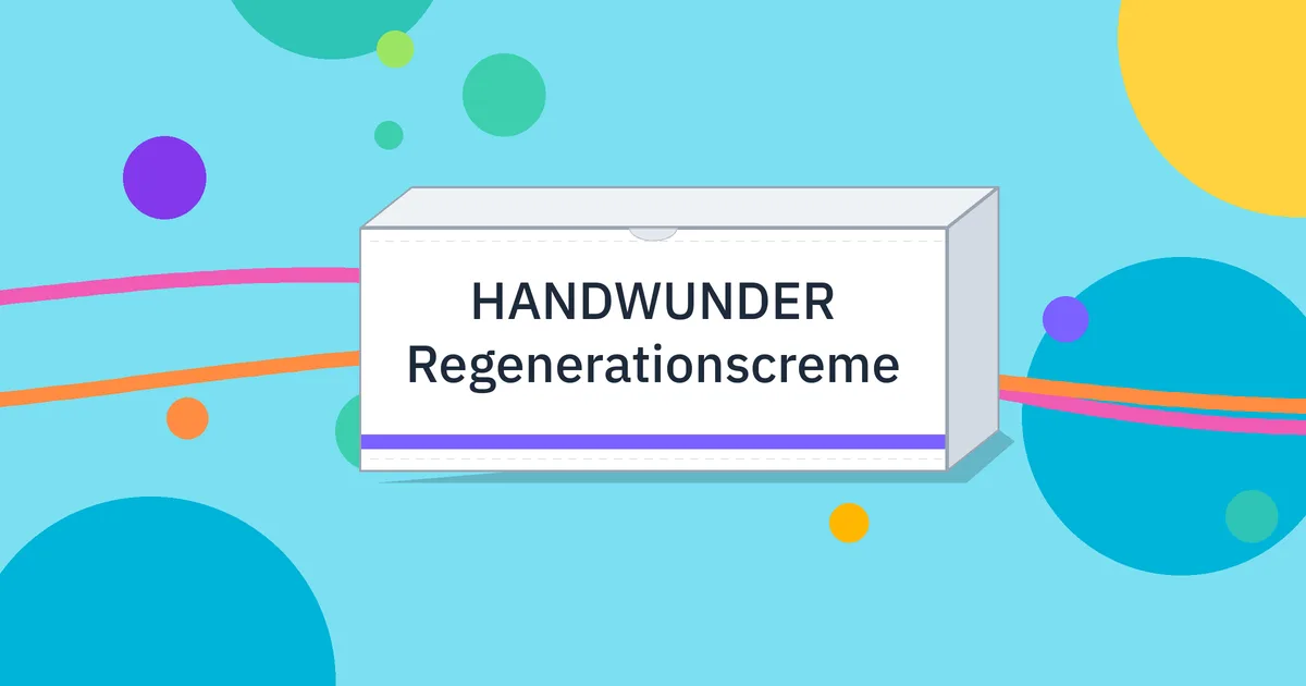 Symbolbild: Packung mit der Aufschrift HANDWUNDER Regenerationscreme (PZN 18180675) – Verfügbarkeit und Bezug in Apotheken in Frankfurt am Main