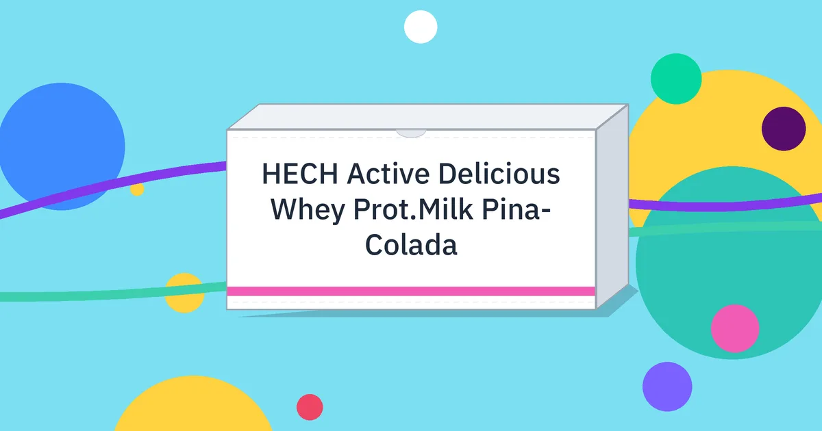 Symbolbild: Packung mit der Aufschrift HECH Active Delicious Whey Prot.Milk Pina-Colada (PZN 12399421) – Verfügbarkeit und Bezug in Apotheken in Frankfurt am Main