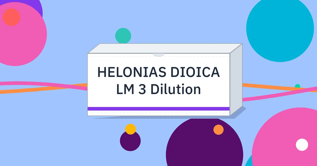 Symbolbild: Packung mit der Aufschrift HELONIAS DIOICA LM 3 Dilution (PZN 09650679) – Verfügbarkeit und Bezug in Apotheken in Frankfurt am Main
