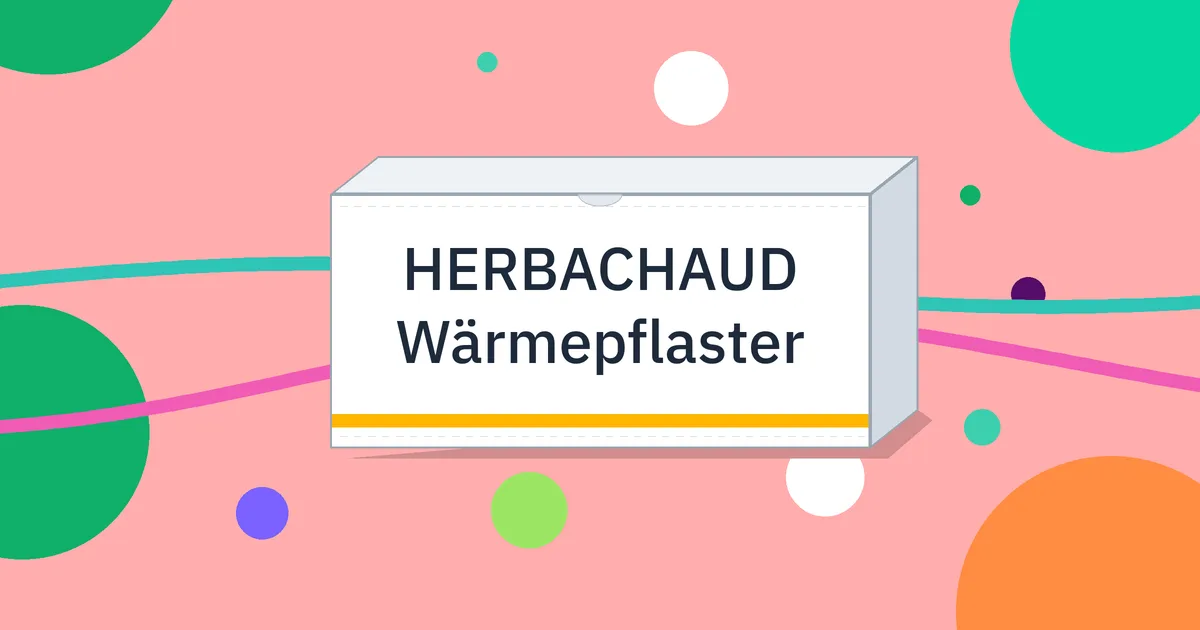 Symbolbild: Packung mit der Aufschrift HERBACHAUD Wärmepflaster (PZN 09686335) – Verfügbarkeit und Bezug in Apotheken in Frankfurt am Main