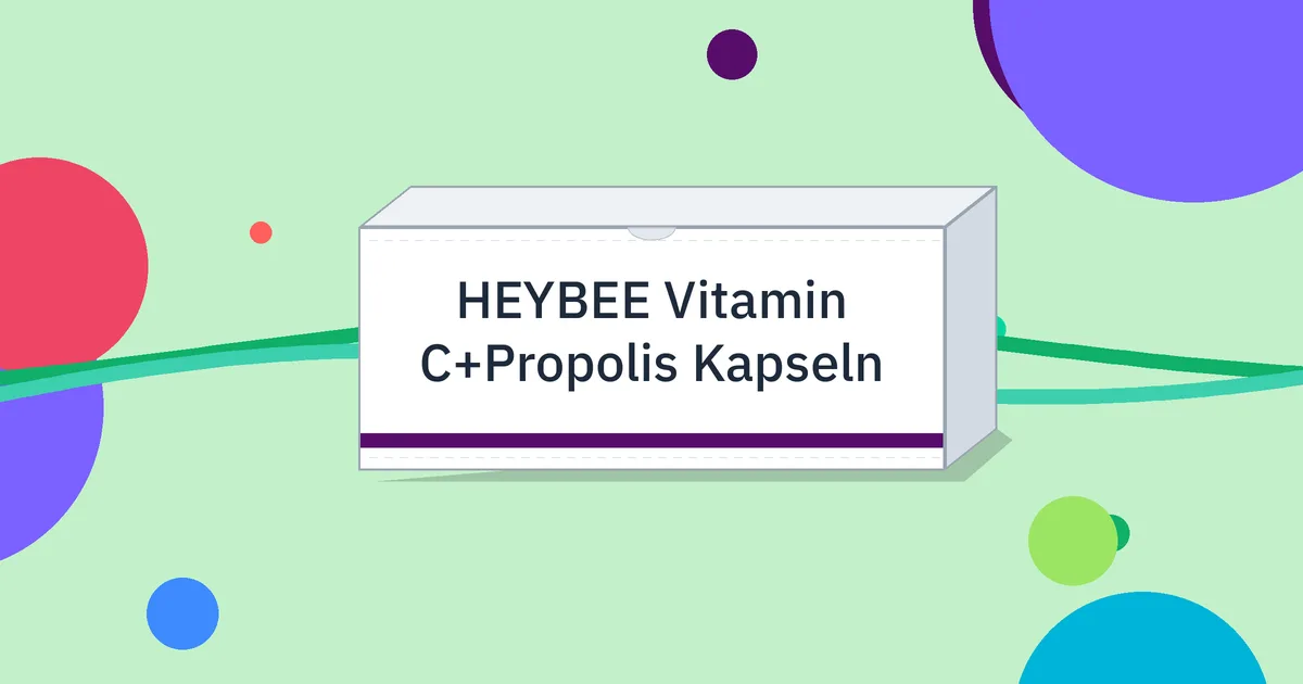 Symbolbild: Packung mit der Aufschrift HEYBEE Vitamin C+Propolis Kapseln (PZN 20580376) – Verfügbarkeit und Bezug in Apotheken in Frankfurt am Main