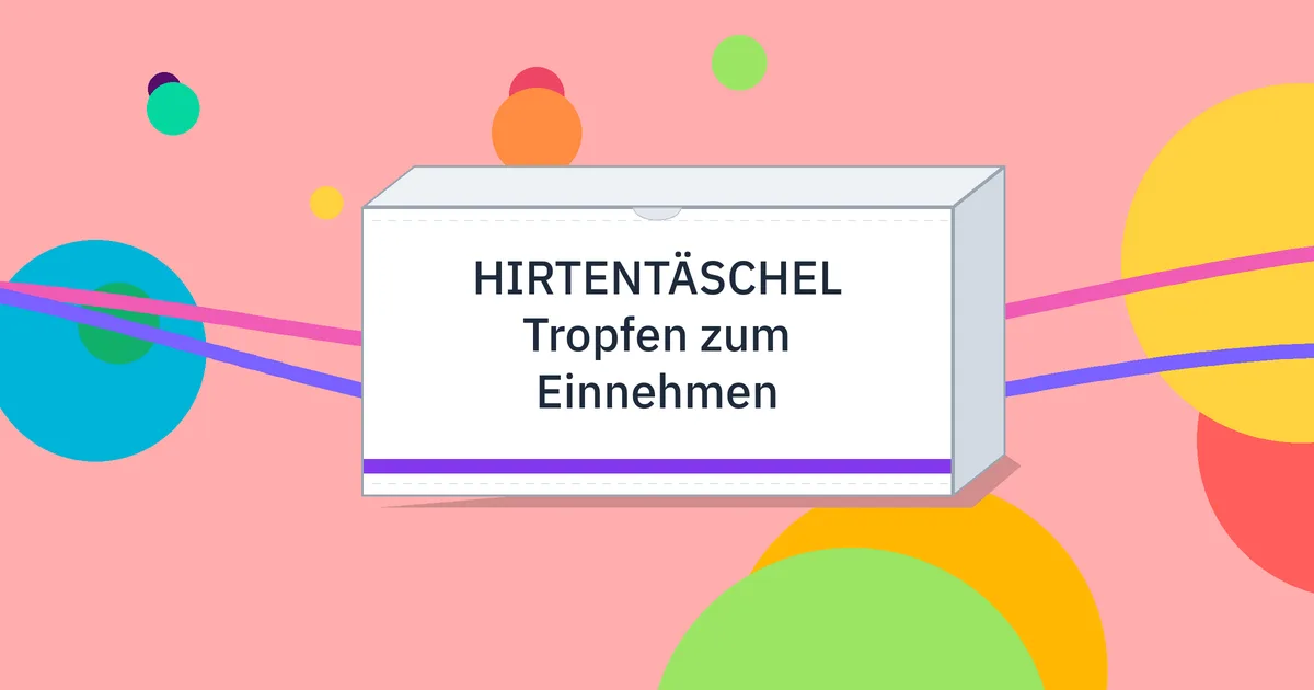Symbolbild: Packung mit der Aufschrift HIRTENTÄSCHEL Tropfen zum Einnehmen (PZN 11602334) – Verfügbarkeit und Bezug in Apotheken in Frankfurt am Main