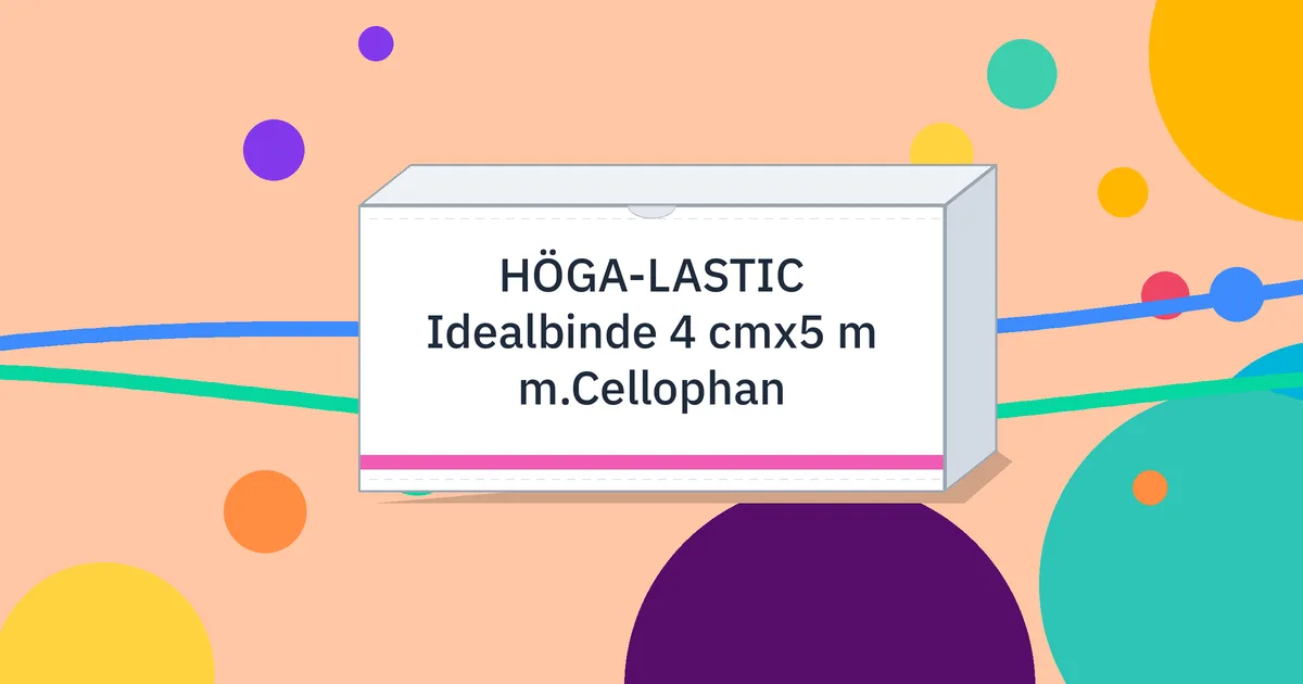 Symbolbild: Packung mit der Aufschrift HÖGA-LASTIC Idealbinde 4 cmx5 m m.Cellophan (PZN 07211728) – Verfügbarkeit und Bezug in Apotheken in Frankfurt am Main