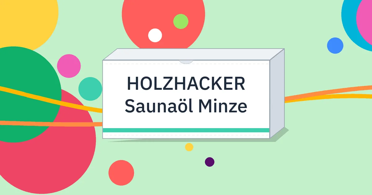 Symbolbild: Packung mit der Aufschrift HOLZHACKER Saunaöl Minze (PZN 20893112) – Verfügbarkeit und Bezug in Apotheken in Frankfurt am Main