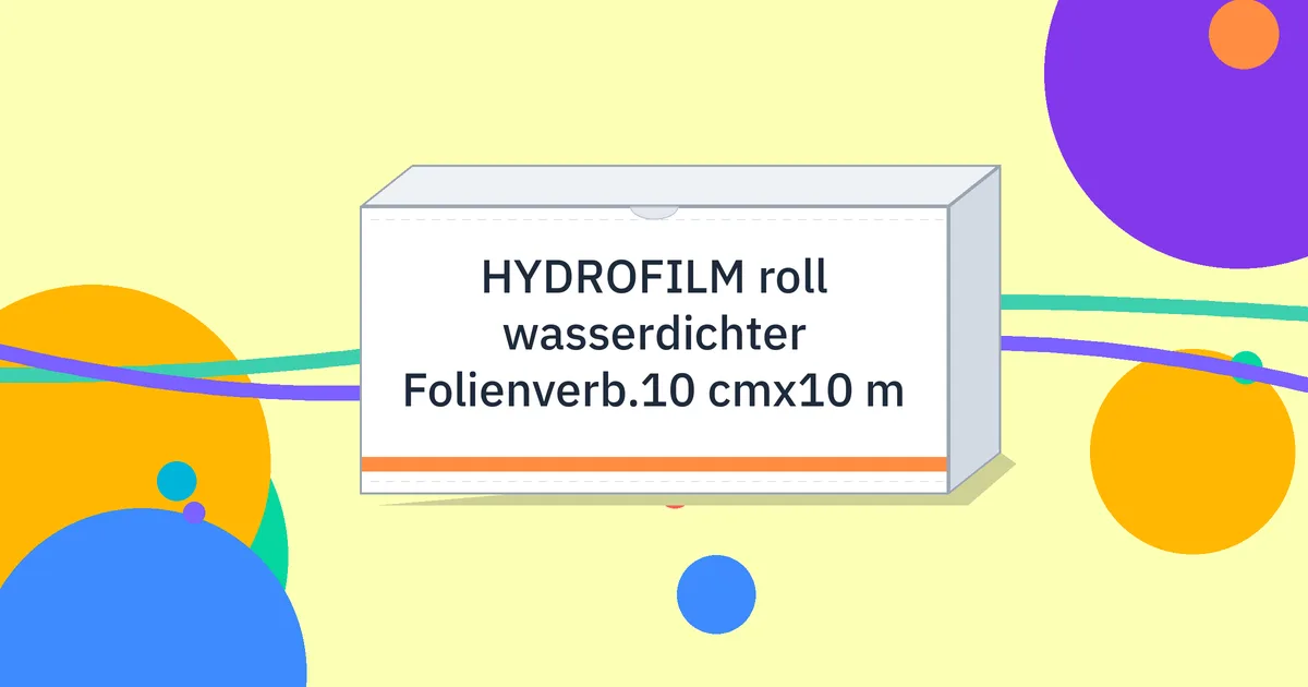 Symbolbild: Packung mit der Aufschrift HYDROFILM roll wasserdichter Folienverb.10 cmx10 m (PZN 03536563) – Verfügbarkeit und Bezug in Apotheken in Frankfurt am Main