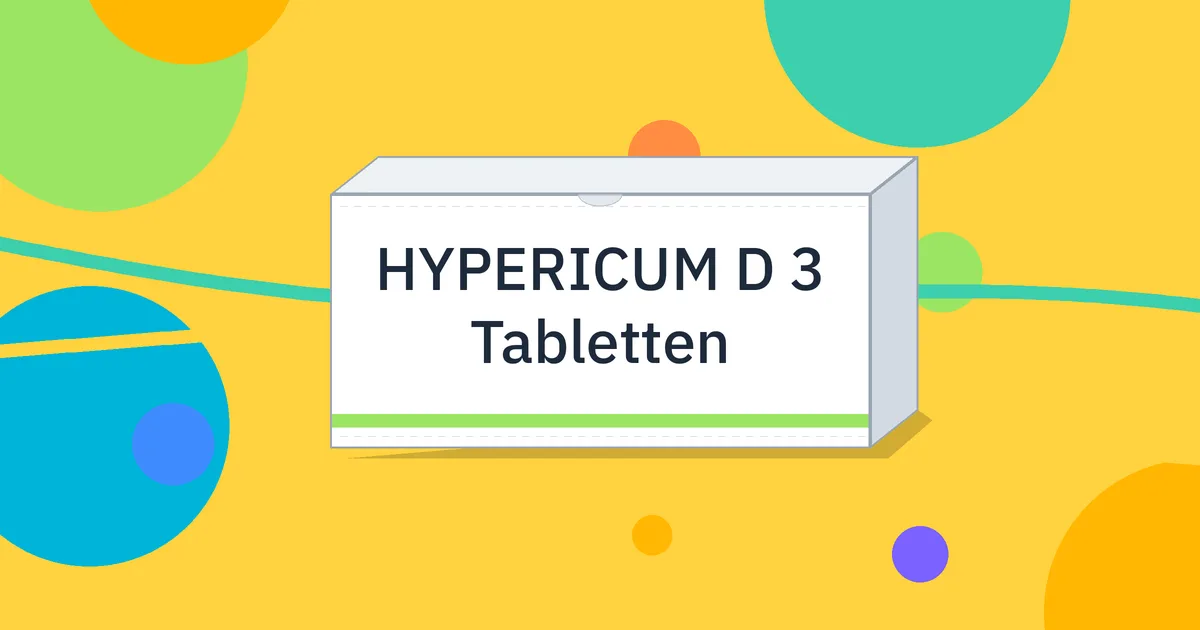 Symbolbild: Packung mit der Aufschrift HYPERICUM D 3 Tabletten (PZN 02631615) – Verfügbarkeit und Bezug in Apotheken in Frankfurt am Main