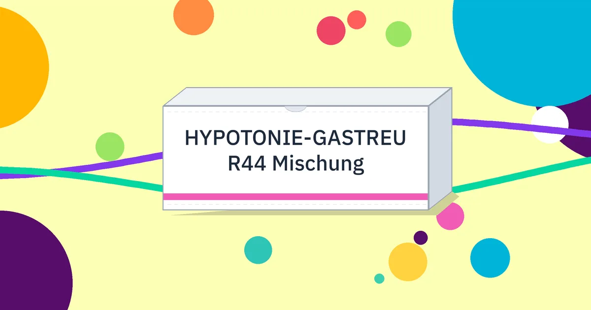 Symbolbild: Packung mit der Aufschrift HYPOTONIE-GASTREU R44 Mischung (PZN 01373401) – Verfügbarkeit und Bezug in Apotheken in Frankfurt am Main