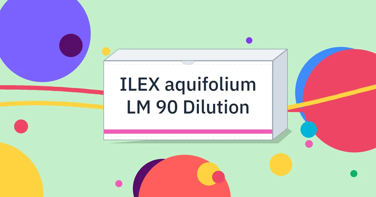 Symbolbild: Packung mit der Aufschrift ILEX aquifolium LM 90 Dilution (PZN 12912367) – Verfügbarkeit und Bezug in Apotheken in Frankfurt am Main