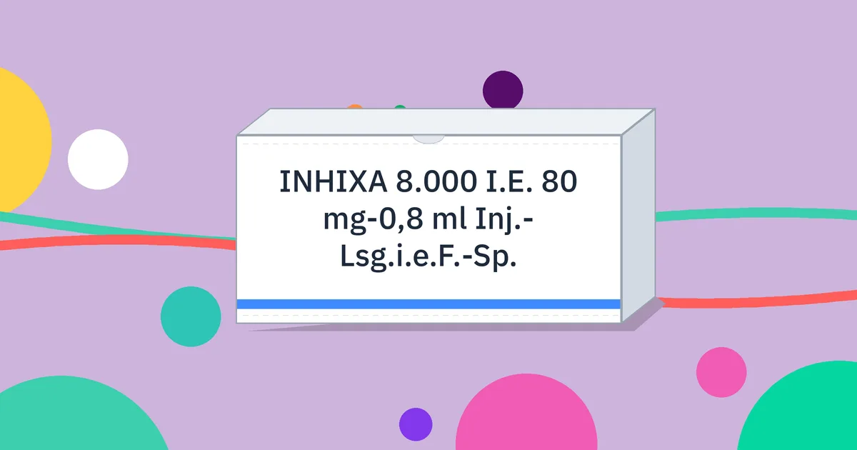 Symbolbild: Packung mit der Aufschrift INHIXA 8.000 I.E. 80 mg-0,8 ml Inj.-Lsg.i.e.F.-Sp. (PZN 18094585) – Verfügbarkeit und Bezug in Apotheken in Frankfurt am Main