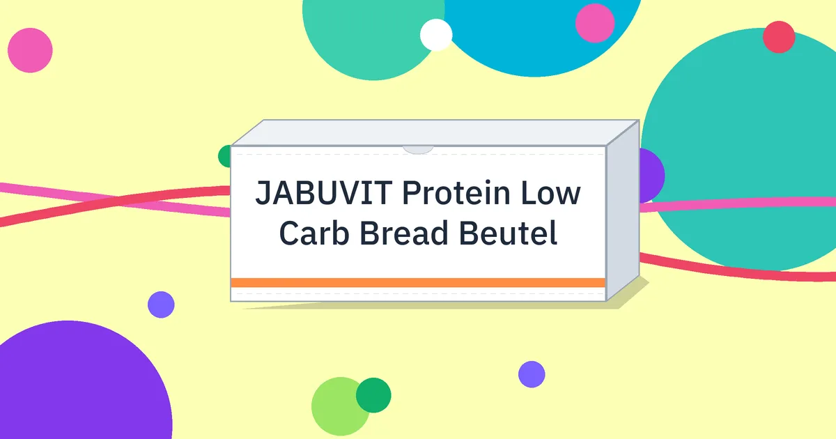 Symbolbild: Packung mit der Aufschrift JABUVIT Protein Low Carb Bread Beutel (PZN 10204933) – Verfügbarkeit und Bezug in Apotheken in Frankfurt am Main